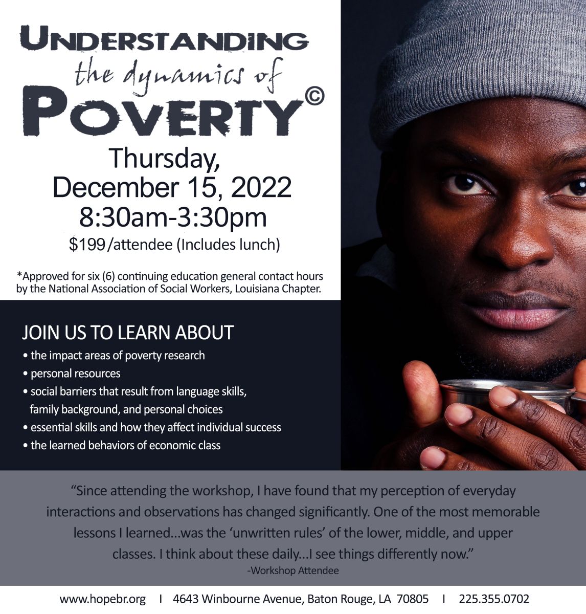 HOPE Ministries Of Baton Rouge; The Way to Work